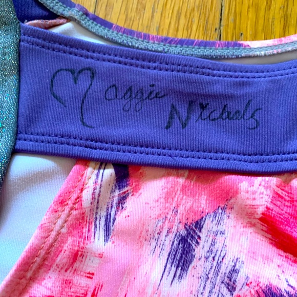 Costumes | Gymnastics Leotard Signed By Maggie Nicholas | Poshmark